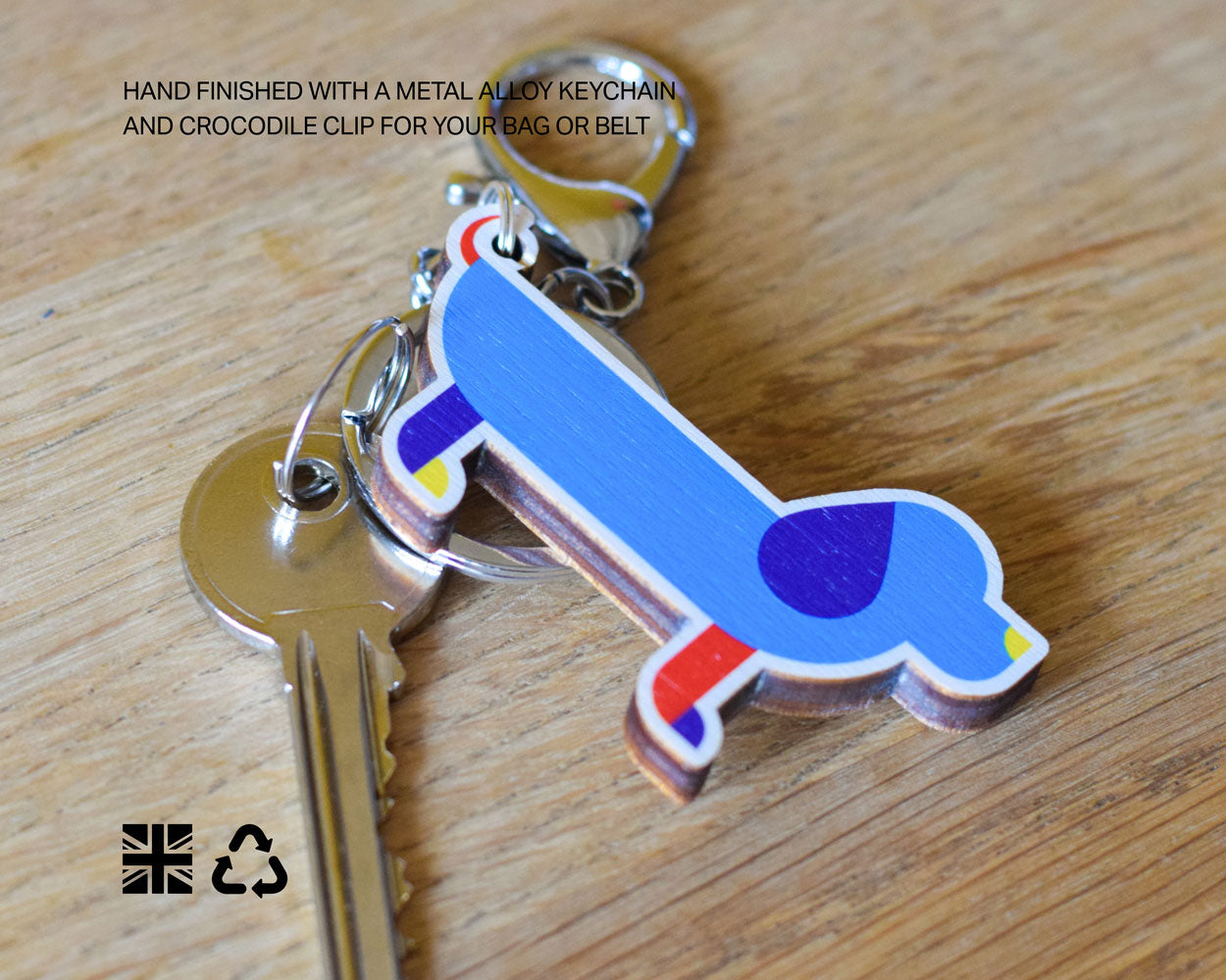 Sausage dog keyring