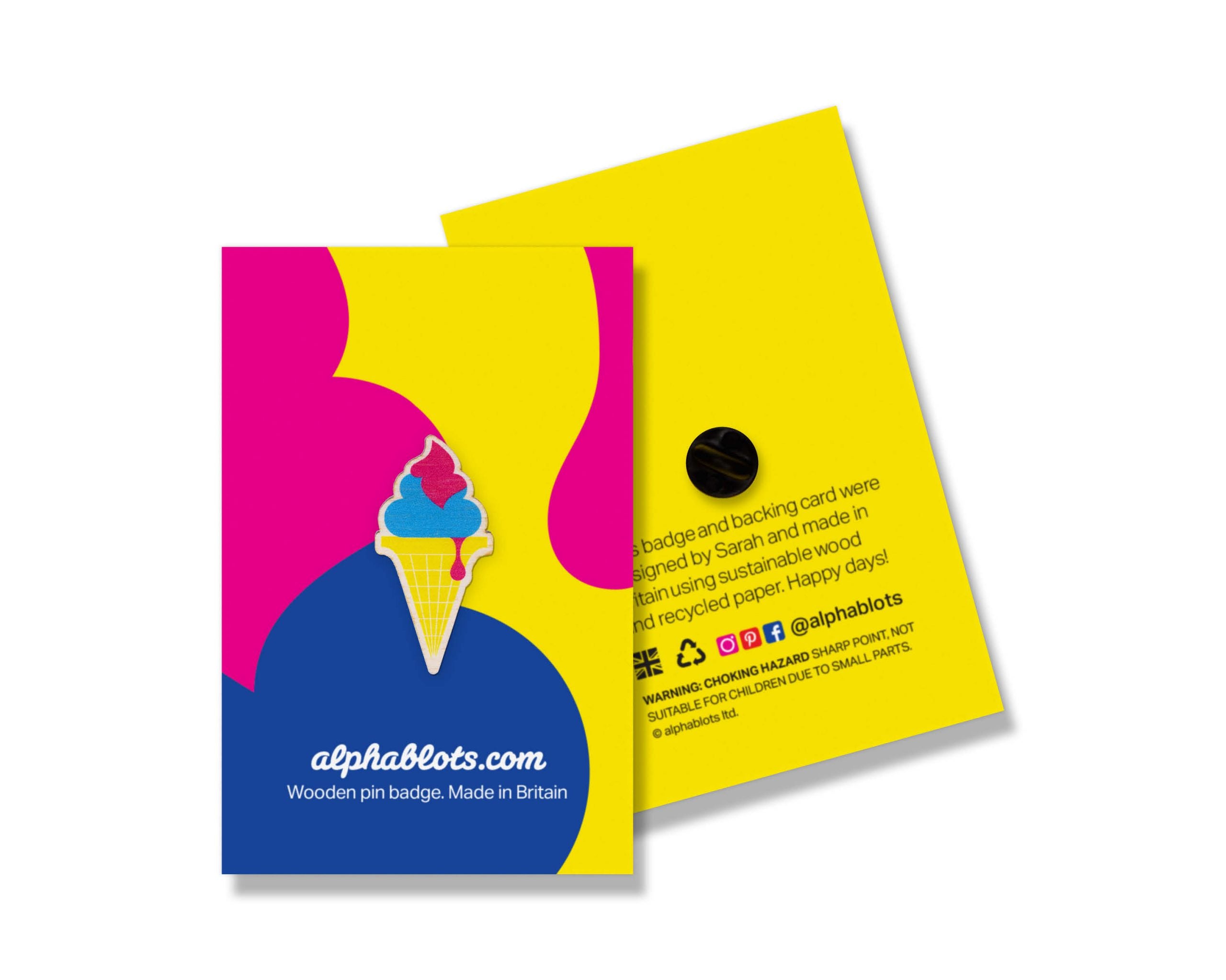 Ice cream pin badge