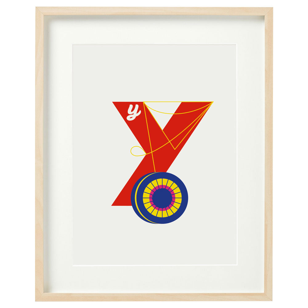 Letter Y yo yo print